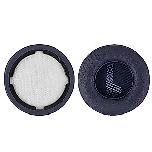 Geekria QuickFit Protein Leather Replacement Ear Pads for JBL Live 400BT Headphones Earpads, Headset Ear Cushion Repair Parts (Blue)