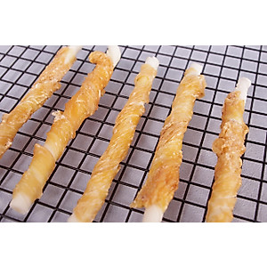 FOURPAW Dog Treats Chicken Wrapped White Rawhide Sticks, 5inch Long Lasting Dog Chew Treats, Strong The Jaws and Clean The Teeth, 8oz.