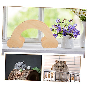 balacoo 2pcs Squirrels Wooden Castle Hamster Platform Critter Nation Small pet Toy Rabbit ramp Gerbils Climbing Ladder Parrot Decor Parrot Toys Wooden Hamster Toy Hamster Supplies to Climb
