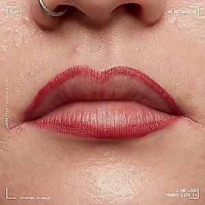 NYX PROFESSIONAL MAKEUP Line Loud Lip Liner, Longwear and Pigmented Lip Pencil with Jojoba Oil & Vitamin E - Trophy Life (Mauve Pink)