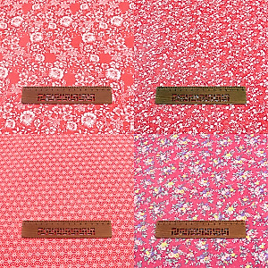 100% Cotton Fabric for Sewing-8 Pieces (20"x20"), Floral Cotton Craft Fabric, Bundle Squares Fabric, DIY Cloths Patchwork, Material for Quilting, Pre-Cut Quilting Fabric(Red)