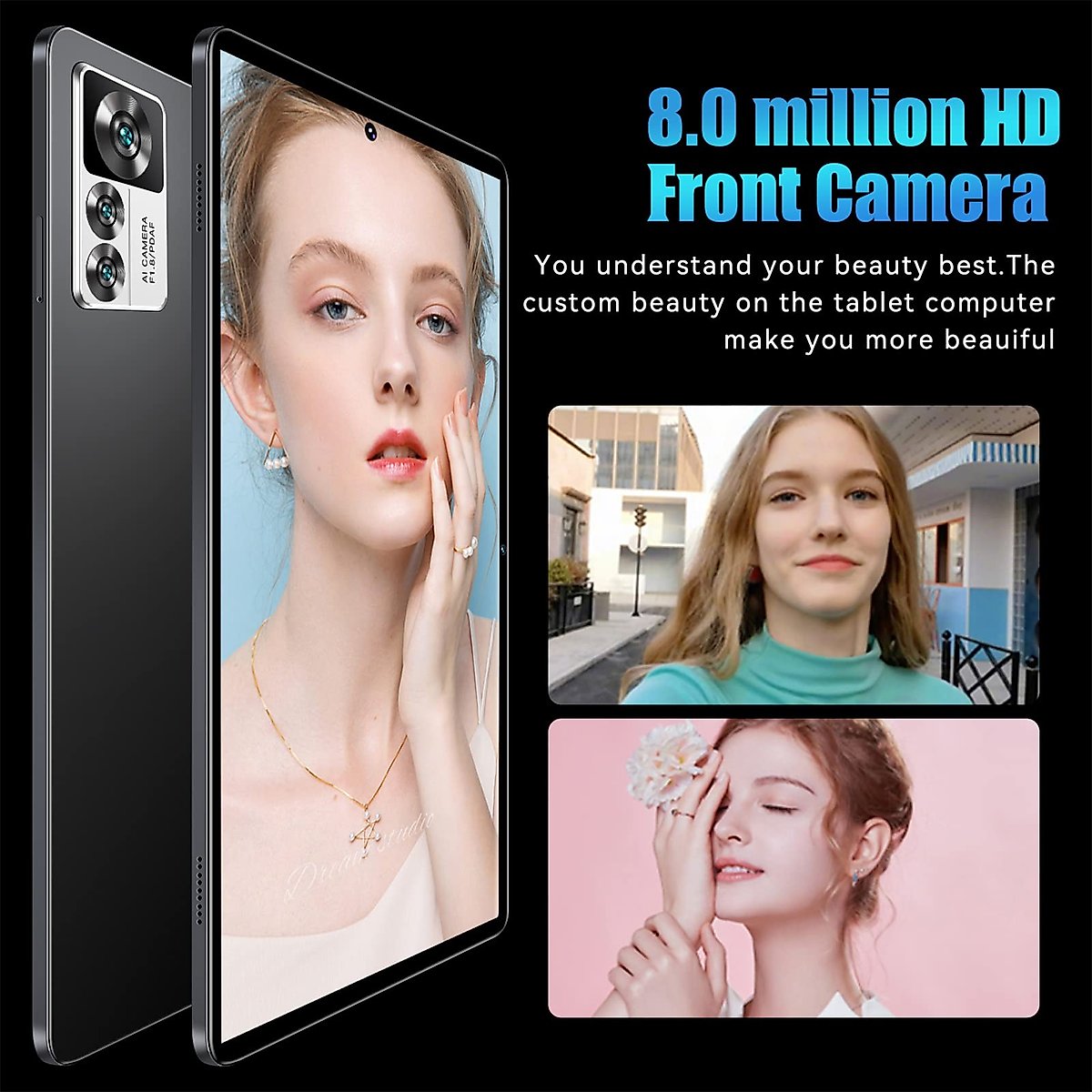 Zunate WiFi Tablet 10.1Inch, Android 12 Tablet with 8GB RAM 256GB ROM, 710 Octa Core Processor Tablets, 8MP 16MP Dual Camera, 7000mAh Battery, IPS HD Touch Screen
