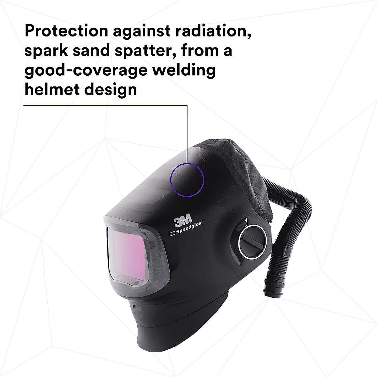 3M Speedglas Heavy-Duty Welding Helmet G5-01 with G5-01TW ADF and Adflo High-Altitude PAPR Assembly, Bluetooth, Natural Color Technology, 46-1101-30i , Black