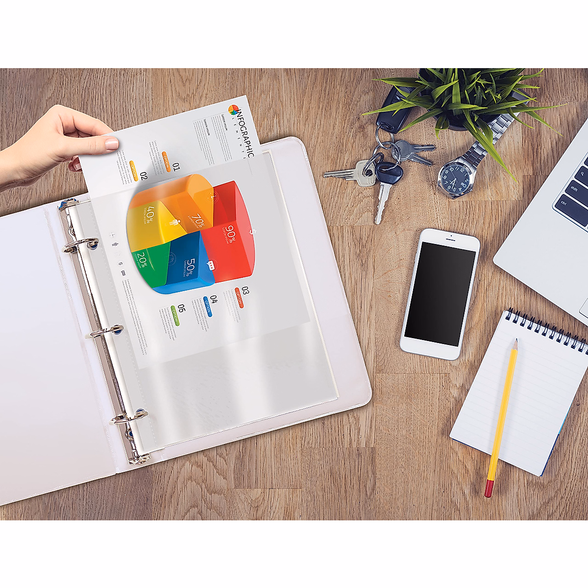 GOLD SEAL 500/Box Clear Heavyweight Poly Sheet Protectors8.5" x 11"