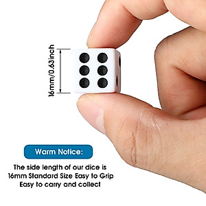 100 PC White Dice (16MM), Board Games, Parties, Educational Activities