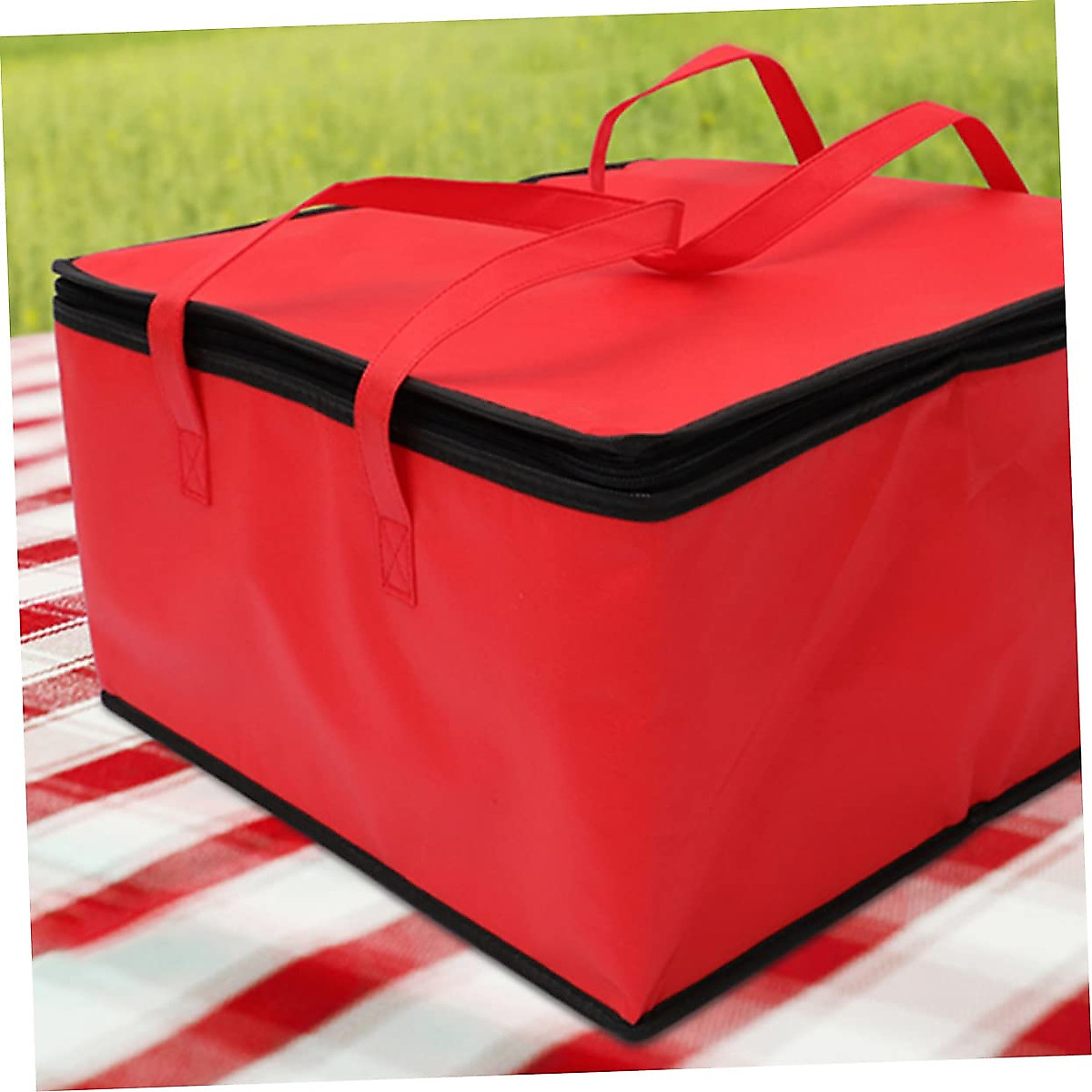 Anneome Insulation Camping Insulated Pizza Catering Supplies Insulated Grocery Thermal Lunch Food Transport Aluminum With Zipper Travel Warm Rice