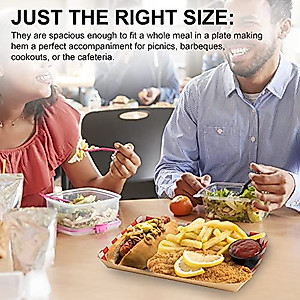 MT Products Red and White Kraft Checkerboard 10 inch School Lunch or Cafeteria Food Tray - Pack of 20 - Size: 10.5” x 7.5” x 1.5” inches Made in The USA