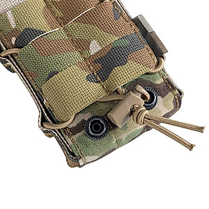 EXCELLENT ELITE SPANKER Tactical Molle Single/Double Open-Top Mag Pouch for M4 M14 M16 AR15 G36 Magazine (A Single-Multicam)