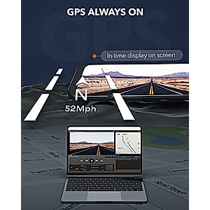 WOLFBOX G840H 2.5K Mirror Dash Cam,12'' Mirror Dash Cam Front and Rear,1080P Rear View Mirror Camera,Dual Dash Camera for Cars with 32GB TF Card & GPS,Super Night Vision,Parking Monitoring
