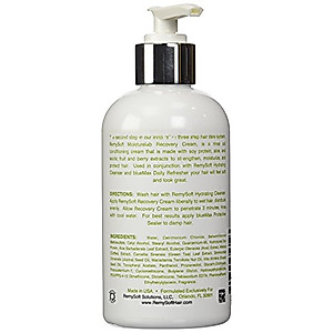 RemySoft Moisturelab Recovery Cream - Safe for Hair Extensions, Weaves and Wigs - Salon Formula Conditioner 8oz - Gentle Sulfate-free Lather