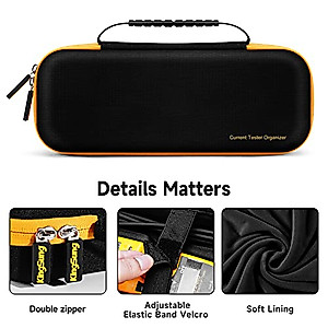 KingSung Hard Case for Fluke T5-600/T5-1000/ T5600/ T6-1000/ T6-600 Electrical Voltage, Tester Multimeter Carrying Storage Bag, Black