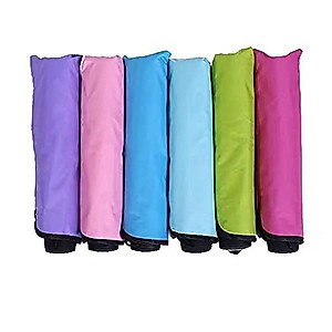 Water blooming umbrella windproof travel umbrella light and strong steel shaft men's and women's umbrellas mini folding and portable umbrellas thickened black glue sunshade sunscreen, sunny and rainy three-fold sun umbrella (Purple)