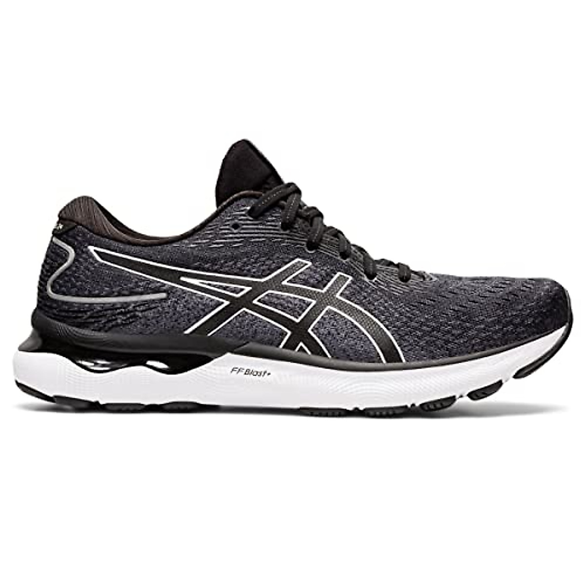 ASICS Men's Gel-Nimbus 24 Running Shoes, 13, Black/White