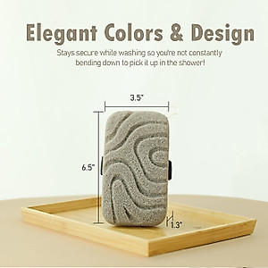 myHomeBody Luxury Mens Loofah Body Exfoliator, Loofah Sponge, Bath Sponge, Beauty Sponge Loofah for Women, 2 Sides, Dual Texture Shower Sponge for Mild Exfoliation and Gentle Cleansing - Body Sponge