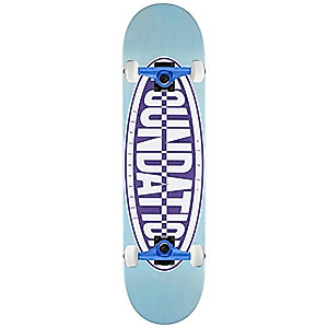 Foundation Skateboard Assembly Oval Blue 8.0" x 31.25" Complete