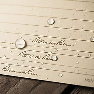 Rite in the Rain All Weather Index Cards, 3" x 5", Universal Pattern, Tan (No. 991T)