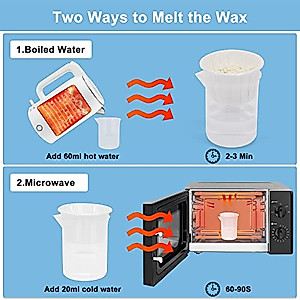 Keethem Nose Wax Kit for Men and Women - Instant Hair Removal, 100g Hard Wax, 20 Applicators, 10 Mustache Guards, and 10 Paper Cups - Painless, Safe, and Long-Lasting Results with 20x Usage - Black Applicators