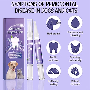 3Pcs Pet Oral Repair Gel, Pet Oral Restoration Whitening Gel, Pet Teeth Care Gel Cleaner Teeth & Fresher Breath, Without Brushing, for Dogs & Cats