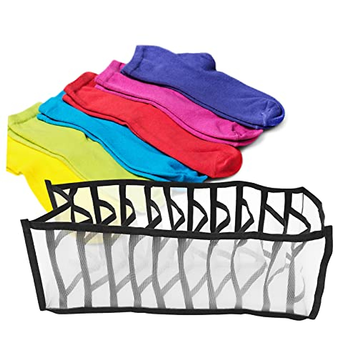 COLLBATH 3pcs Grid Underwear Wardrobe Collapsible Storage Bin Storage Clothes Wardrobe Clothes Closet Organizer System Drawer Clothing Bedroom Organization and Storage Sock Case Sock Box