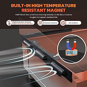 Wind Guards for Blackstone 36 inch Griddle, LUBZZOY Blackstone Griddle Accessories, Magnetic Wind Screens for Outdoor Cooking Blocking Strong Wind, Holding Heat, Saving Propane