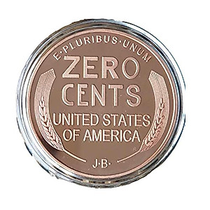 Joe Biden Zero Cents Novelty Penny Coin 40mm x 3mm MAGA