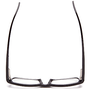 Foster Grant Mens Brandon Glasses Reading, Shiny Black/Transparent, 50 Mm US