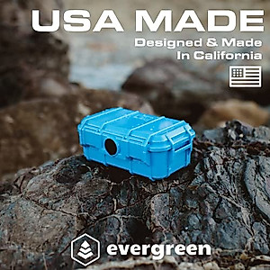 Evergreen 57 Waterproof Dry Box Protective Case - Travel Safe/Mil Spec/USA Made - for Cameras, Phones, Ammo Can, Camping, Hiking, Boating, Water Sports, Knives, & Survival (Black)