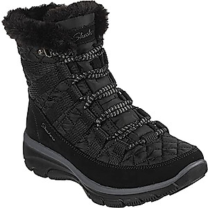 Skechers womens Sweater Fashion Boot, Black, 7.5 US