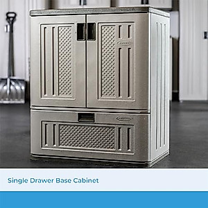 Suncast BMC3601 Deck Box, Platinum Metallic