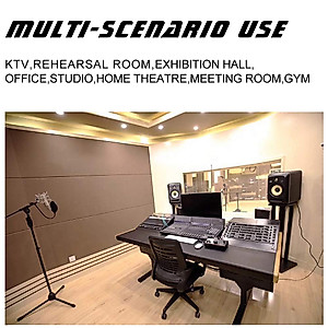 GUEQUITLEX Acoustic Isolation Pads,Studio Monitor Isolation Pads for 5'' Inch Speakers High Density Isolation Foam Pads The Most Suitable Acoustic Foams for Desktop Studio Monitor