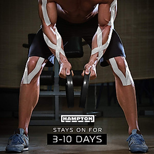 (135 Feet) Bulk Kinesiology Tape Waterproof Roll Sports Therapy Support for Knee, Muscle, Wrist, Shoulder, Back/Original Uncut Premium Therapeutic Elastic & Hypoallergenic Cotton - (White)