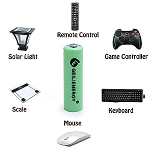 GEILIENERGY Solar Light AA Ni-CD 800mAh Rechargeable Batteries,AA Rechargeable Batteries for Solar Lights Solar Lamp(Pack of 12)