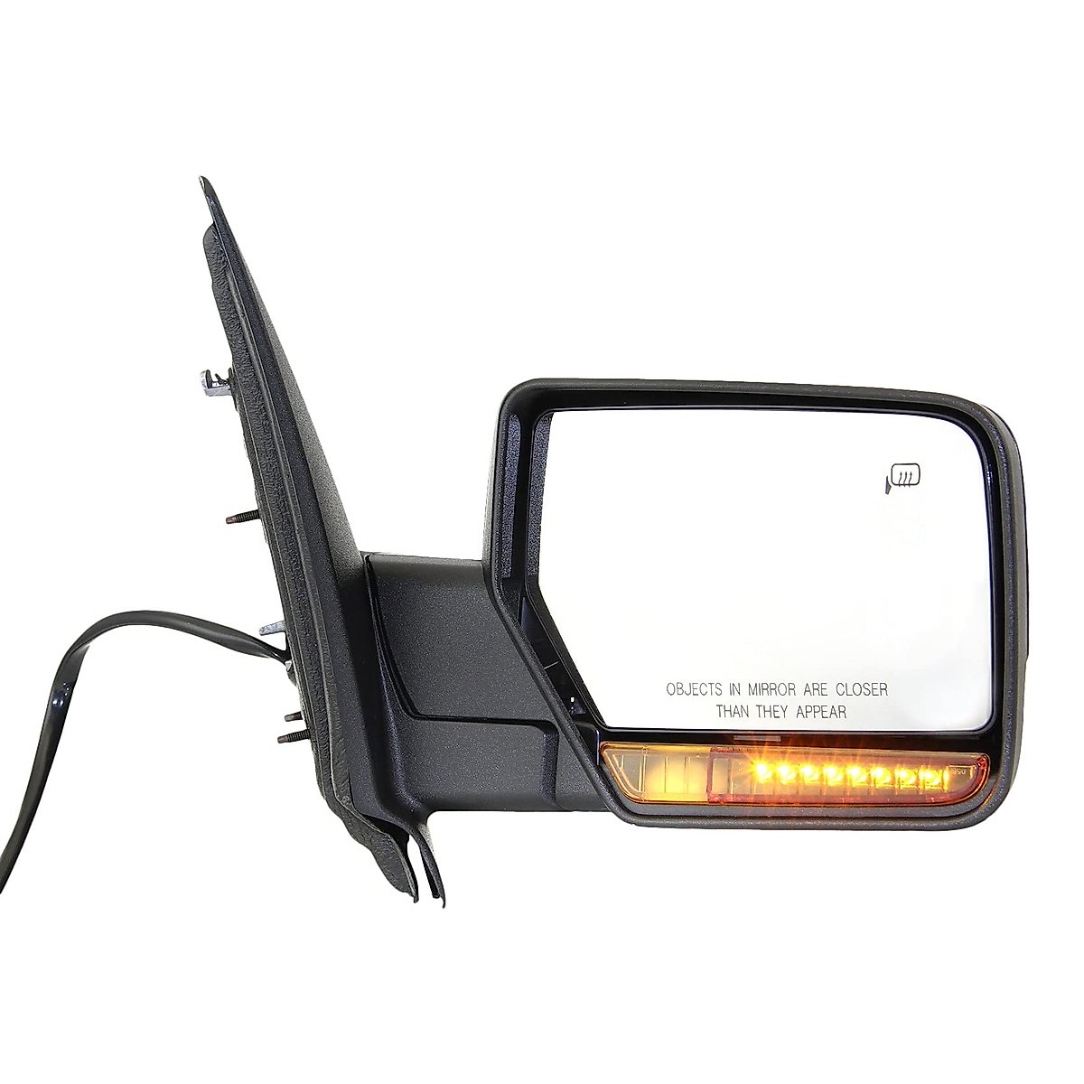 Kool-Vue Mirror Compatible with 2007-2010 Ford Expedition Passenger Side With Heated, Manual Folding, Puddle Light FO1321363