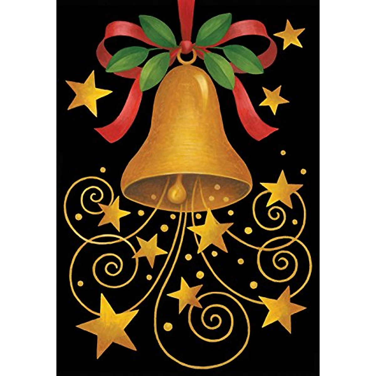 Toland Home Garden 119257 Bell Christmas Flag 12x18 Inch Double Sided Christmas Garden Flag for Outdoor House Flag Yard Decoration