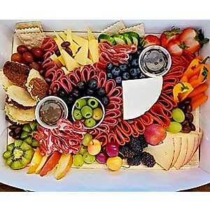 Charity Leaf Disposable Palm Leaf 14" x 10" Trays (10 pieces) Bamboo Like Serving Platters, Disposable Boards, Eco-Friendly Dinnerware For Weddings, Catering, Events