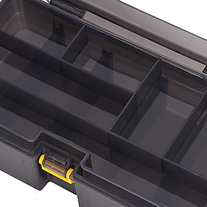 Shipenophy Plastic Fishing Box, PP Material Fishing Accessories Impact Resistance Double Layers Easy to Use for Outdoor for Fishing