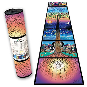 Creation ArtTrivet Heat-Resistant Table Runner and Trivet - Fabric top and Non-Slip Rubber Base (12"x48")
