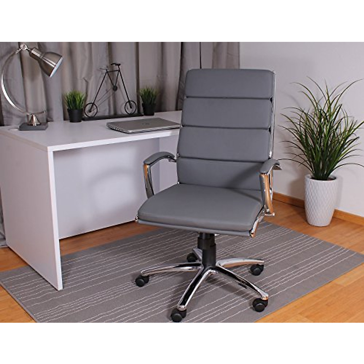 Boss Office Products CaressoftPlus Executive Chair, Grey