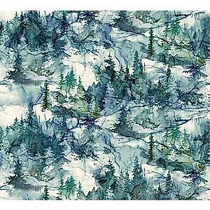 Northern Peaks Dense Forest DP25168 48 Cotton Fabric by Northcott BTY