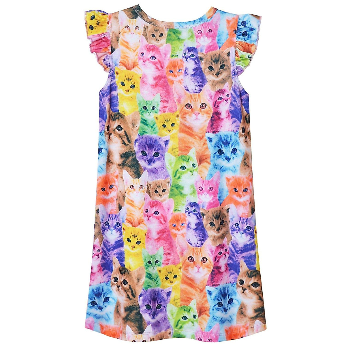 QPANCY Cat Nightgown for American Girls Matching Kids & Dolls 18 inch Pajamas 8 9