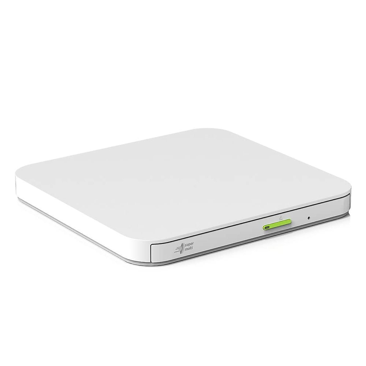 Hitachi LG External CD/DVD Drive | Portable Player Burner for Laptop, PC, Smartphone | USB Type-C | Multi OS (Window, Mac, Android, Fire) (White)