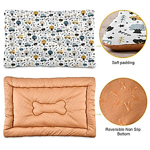 Coikll Cartoon Transport Print Pet Bed Pad Soft Dog Bed Mat with Anti-Slip Bottom, Machine Washable Crate Pad Mattress for Dog Sleeping- 36 * 24inches