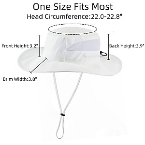 Connectyle Women's UPF 50+ Safari Sun Hat Breathable UV Protection Fishing Hat (White)