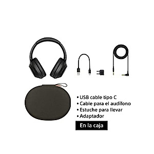 Sony WH-1000XM4 Wireless Premium Noise Canceling Overhead Headphones - 30hr Battery Life, Over Ear Style with Mic for Phone-Call and Alexa Voice Control - Black International Version