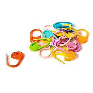 Birdtown Traders Double Yarn Spindle - Made from Beech Wood - Complete with 20 Plastic Stitch Markers