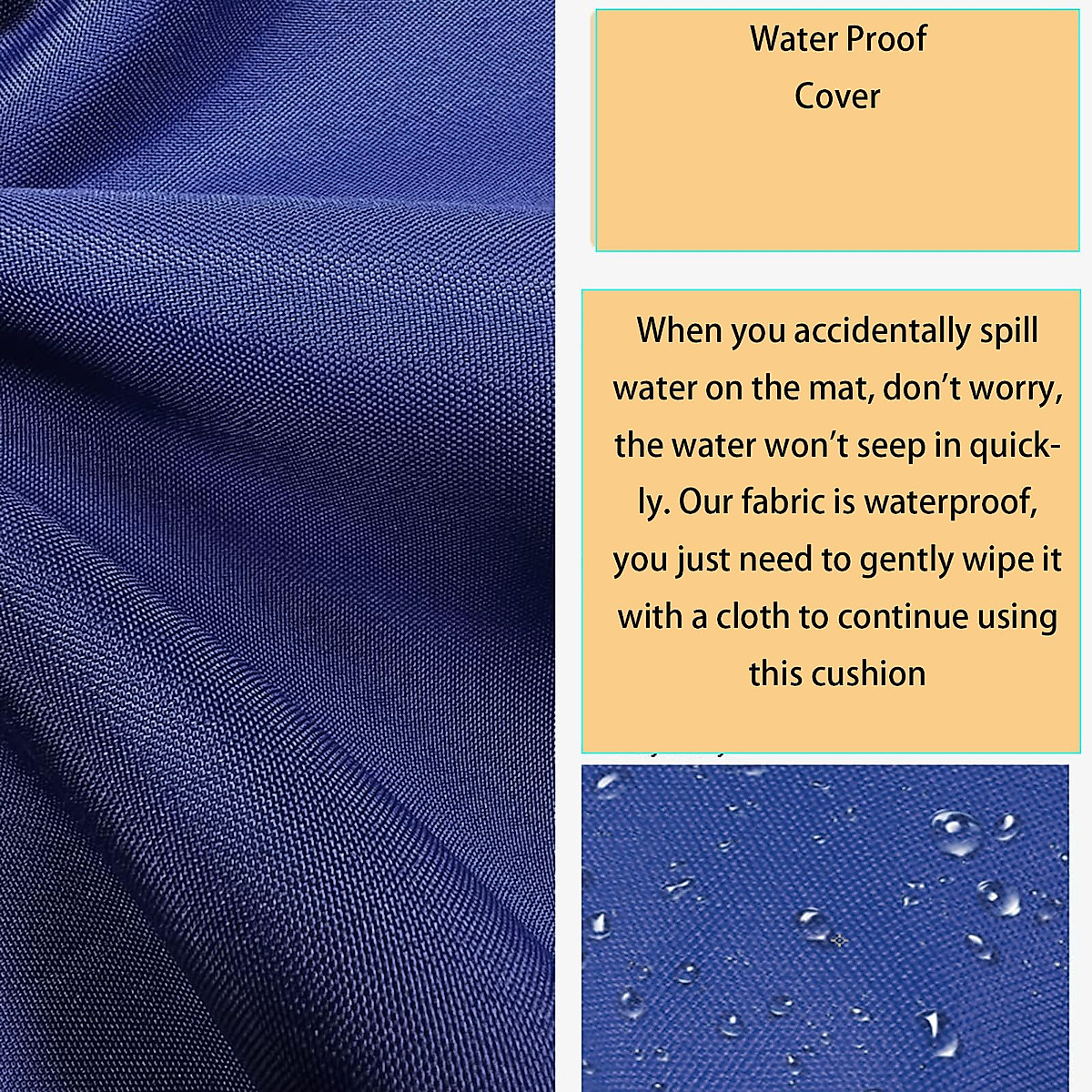 Eoieov Outdoor Chair Cushions Seat & Low Back 41.7 * 20.8 * 3.9",Tufted Thick Patio Outside Wicker Chair Seat Cushion Clearance with Ties for Outdoor Furniture