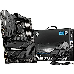 MSI MEG Z590 Unify Gaming Motherboard (ATX, 11th/10th Gen Intel Core, LGA 1200 Socket, DDR4, PCIe 4, SLI/CFX, M.2 Slots, Wi-Fi 6E)