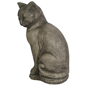 Fleur de Lis Garden Ornaments LLC Big Siamese Cat Statue Large Kitty Sculpture