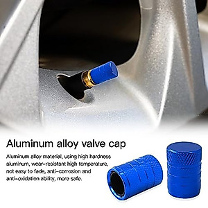 8pcs Valve Caps Prevent Corrosion Car Dust Caps Universal Aluminum Wheel Tire Air Caps Valve Stem Covers(Blue)