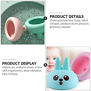 DOITOOL Pressure Drum Massage, 4Pcs Sputum Remover Silicone Palm Chest Percussion Cup Mom Palm Cup Pressure Drum Massage Cup for Burping Expectoration Problem